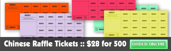 Worldwide manufactures Admission tickets, raffle tickets, thermal ...